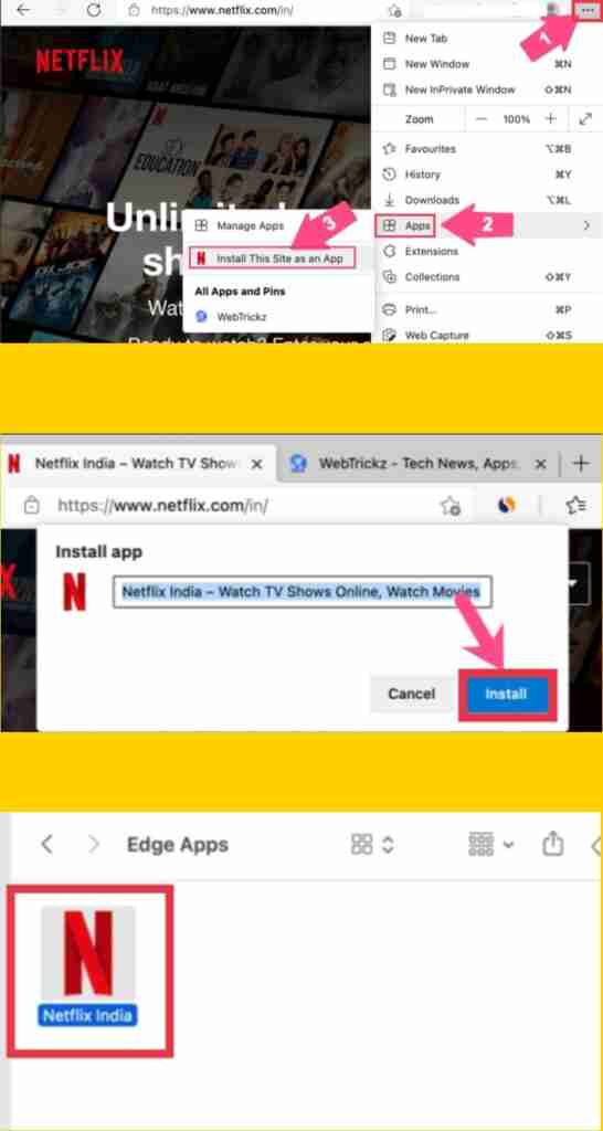 How To Add A Netflix Shortcut To Mac Desktop Or Dock Using Browsers