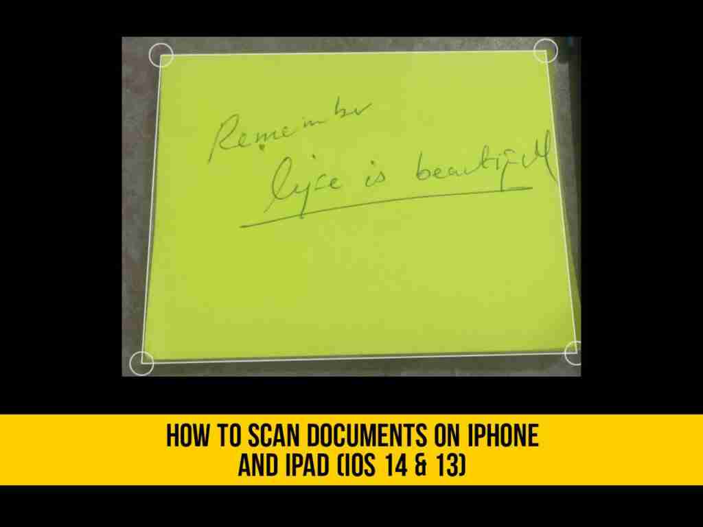 How To Scan Documents On IPhone And IPad iOS 14 IOS 13 