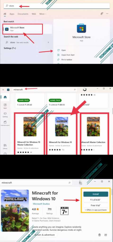How to Download and Install Minecraft on Windows 11 for Free | Techschumz