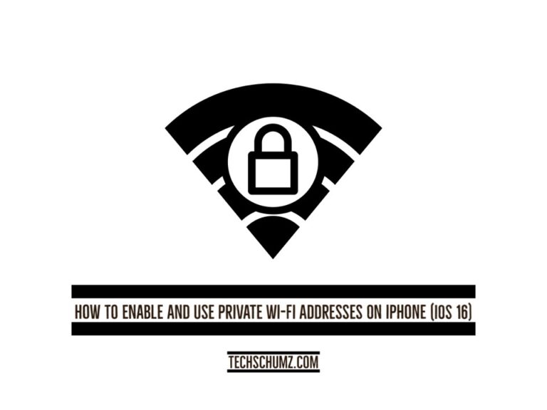 How To Use Private WiFi Address On iPhone | iOS 16 | Techschumz