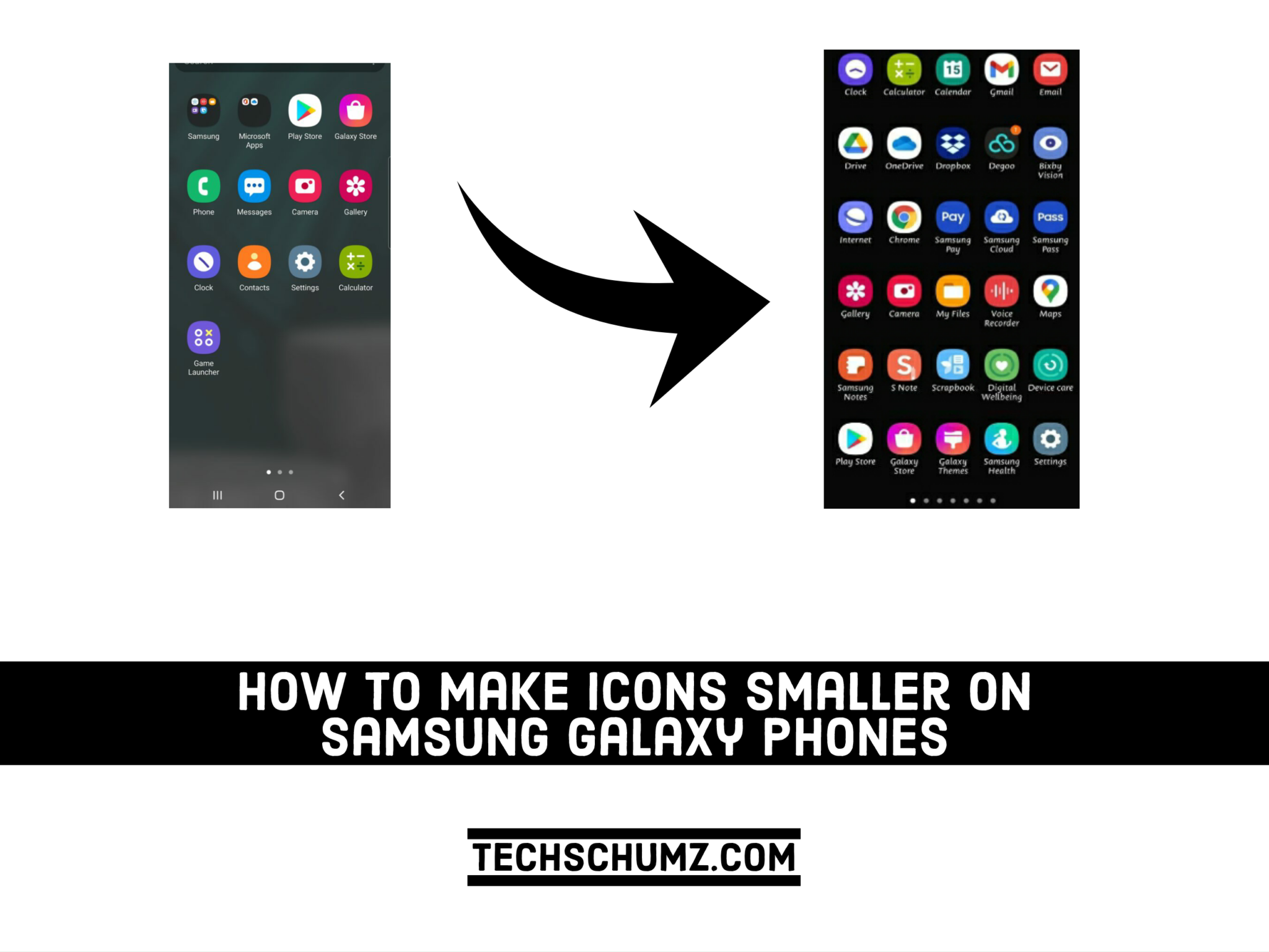 How To Make Icons Smaller On Samsung Galaxy Phones | Techschumz